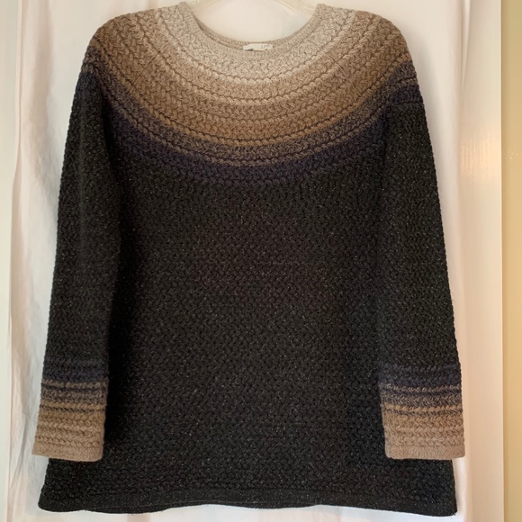J. Jill | Sweaters | J Jill Fair Isle Style Ombre Textured Knit Sweater ...